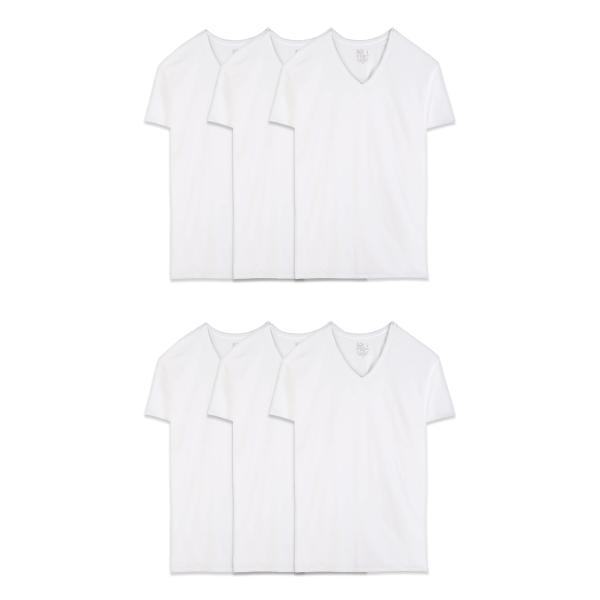 商品名: Fruit of the Loom SHIRT メンズ US サイズ: M カラー: ホワイト Fruit of the Loom mens Eversoft Cotton Stay Tucked V-neck T-shirt, ...