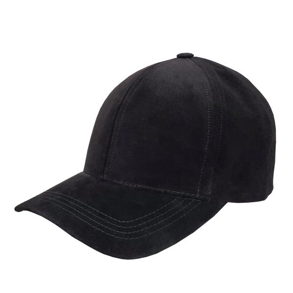 商品名: Emstate HAT ユニセックス・アダルト US サイズ: One Size カラー: ブラック Black Suede Leather Adjustable Baseball Cap Hat Made in USA (One...