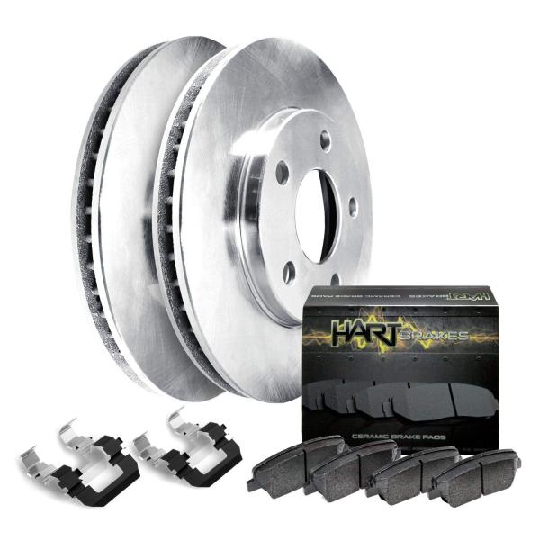 商品名: Hart Brakes フロントブレーキとローターキット | フロントブレーキパッド | ブレーキローターとパッド | セラミックブレーキパッドとローター | 1984-1986 Mercedes-Benz 190E 1984-1...