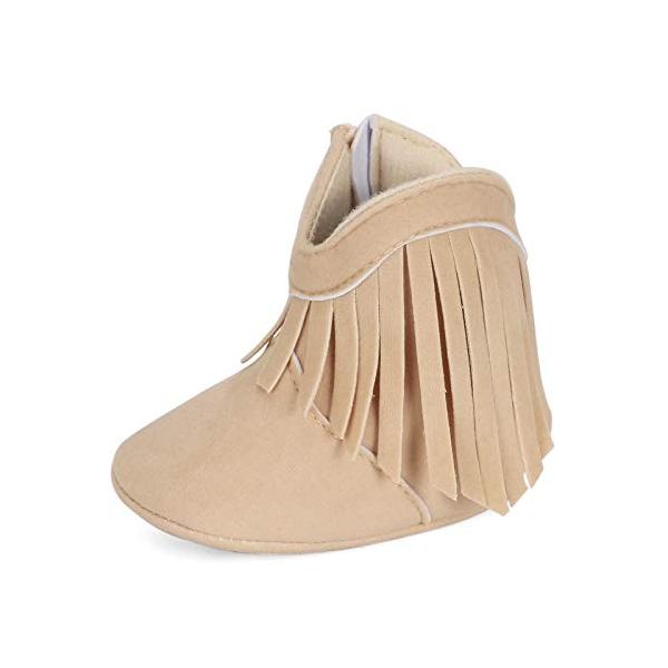 商品名: ESTAMICO ベビーガール カウボーイタッセルブーツ, ベージュ, 12-18 Months Toddler ESTAMICO Baby Girls' Cowboy Tassel Boots Beige US 12-18 Mo...