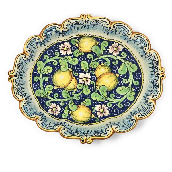 商品名:  CERAMICHE D'ARTE PARRINI - Italian Ceramic Tray Serving Plate Lemons Art Pottery Paint Made in ITALY Tuscanブランド: C...
