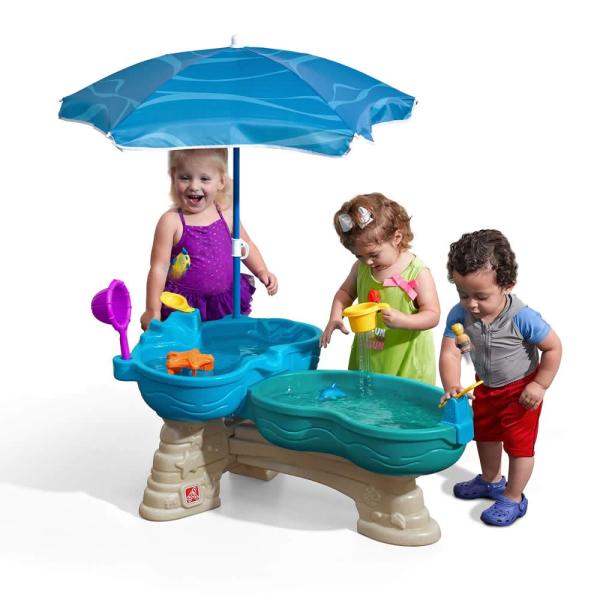 商品名: Step2 スピル＆スプラッシュ 水面 ウォーター・テーブル Step 2 Spill &amp; Splash Seaway Water Table for Kids, Two-Tier Outdoor Kids Water S...
