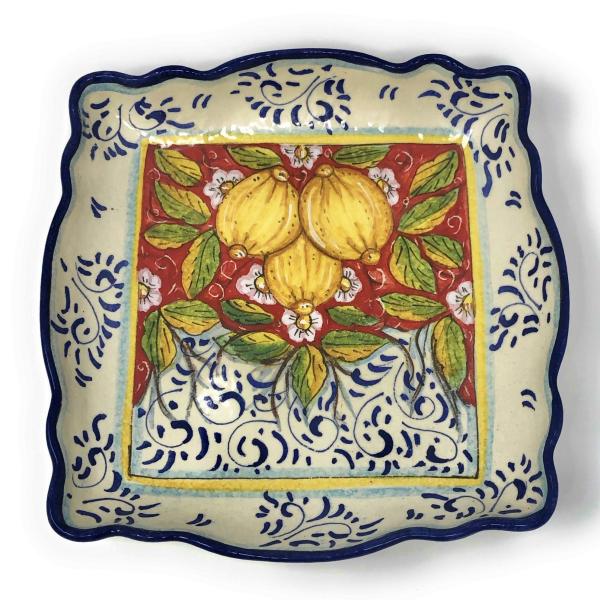 商品名:  CERAMICHE D'ARTE PARRINI - Italian Ceramic Art Pottery Serving Bowl Small Centerpieces Hand Painted Decorative Lem...