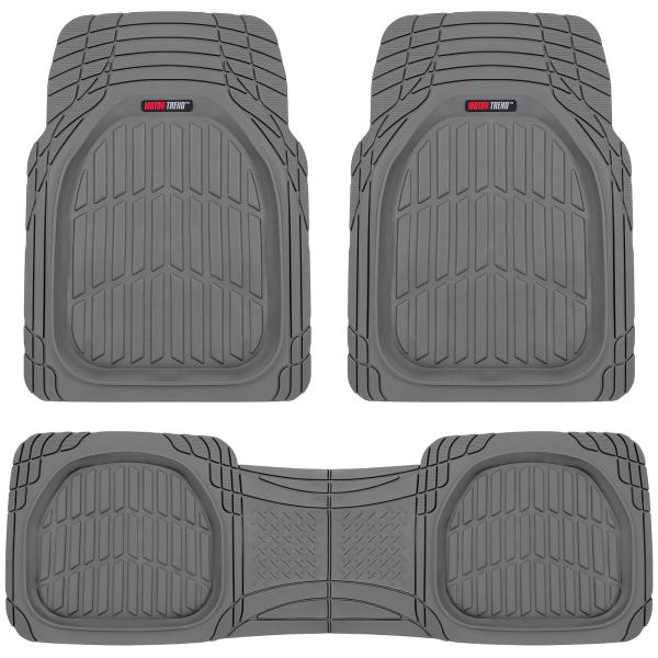 商品名: Motor Trend FlexTough 輪郭ライナー???深皿 丈夫 ゴムフロアマット 車・SUV・トラック・バン用???ブラック。 グレイ MT-923-GR Motor Trend FlexTough Floor Mats...
