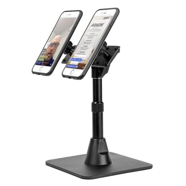 商品名: Arkon TW Broadcaster Pro デュアル電話磁気マウントデスクスタンド ブラック ARKON Mounts TW Broadcaster Pro Dual Phone Magnetic Mount Desk St...
