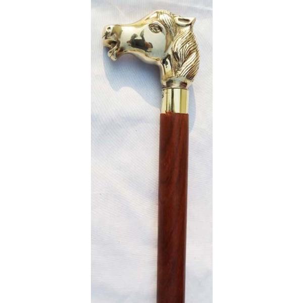 商品名: Shiv Shakti Enterprises木製Walking Stick with Solid Fitted真鍮ホースヘッドシンプル木製杖 Shiv Shakti Enterprises Wooden Walking Stic...