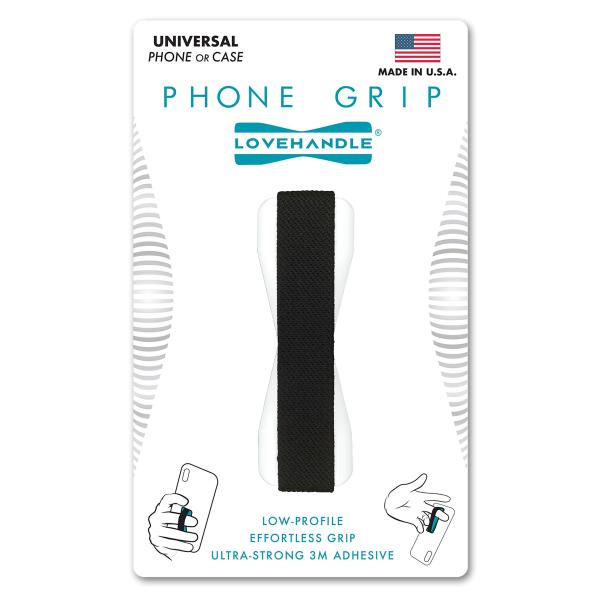 商品名: LoveHandle オリジナル商品 - 特許取得済の多用途なスマートフォン用グリップ - アメリカ製 ホワイト LH01-WHT LOVEHANDLE Phone Grip for Most Smartphones and Mi...