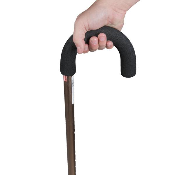 商品名: 調節可能な杖と大きな丸い曲がったハンドル、ブロンズ仕上げ。 PCP Adjustable Cane with Large Round Crook Handle, Bronze Finish, Bronze (Crook Handl...