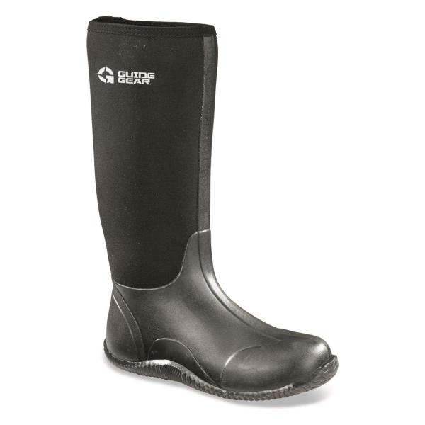商品名: ガイドギアメンズ高Bogger防水ラバーブーツ カラー: ブラック Guide Gear Men’s High Waterproof Rubber Boots for Rain, Mud, Fishing, Hunting Bla...
