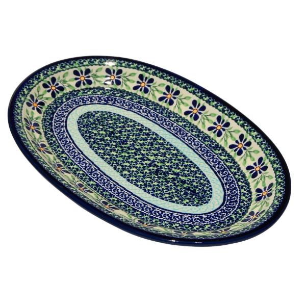 商品名:  Polish Pottery Oval Serving Platter From Zaklady Ceramiczne Boleslawiec 1264-du121 Unikat Pattern, Dimensions: 12 ...