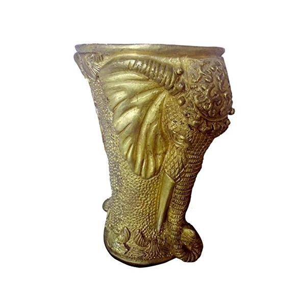 商品名: Brass Elephant Flower Pot / Vase in fine Finish by Bharat Haat BH00153 BHARAT HAAT Brass Elephant Flower Pot/Vase i...