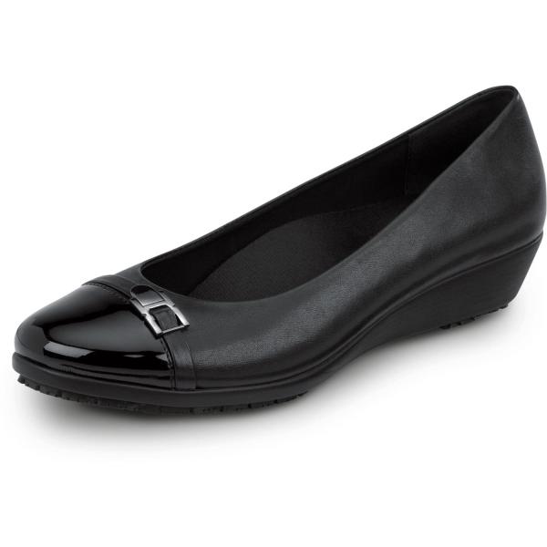 商品名: [SR MAX] レディース US サイズ: 7 B(M) US カラー: ブラック SR Max Isabela Women's Black Wedge Dress Style Soft Toe Slip Resistant W...