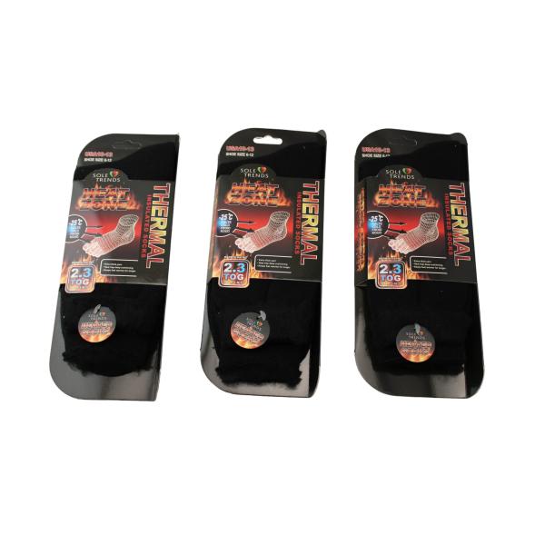 商品名: Dependable Home &amp; Style SOCKS メンズ US サイズ: 10-13 USA カラー: ブラック 3 Pair Mens Black Heat Zone Heated Socks Thermal ...