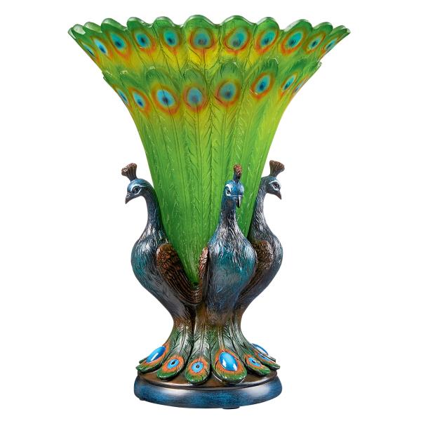 商品名: デザイントスカーノKY1043グランド羽毛孔雀彫刻花瓶 Design Toscano Grand Plumage Peacock Sculptural Vaseブランド: Design Toscano高さ: 37.338cm横幅:...