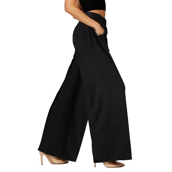 商品名: プレミアムHigh Waist Palazzo Pants with Pockets ? ソリッドとプリントデザイン US サイズ: M カラー: ブラック Conceited Palazzo Pants with Pockets...
