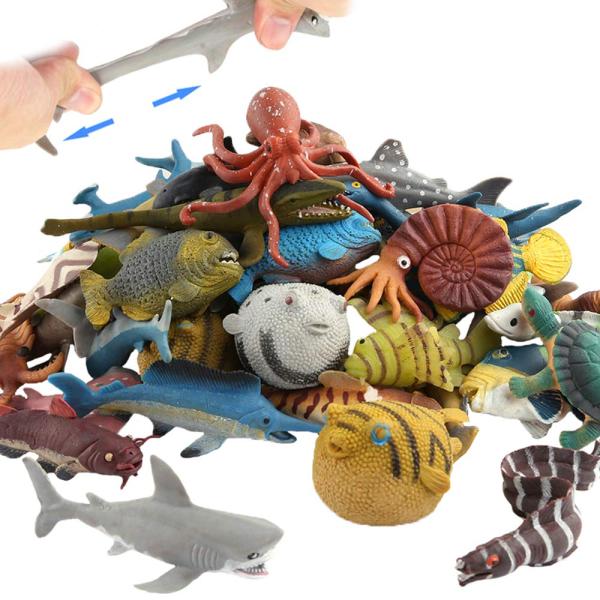 商品名:  18 Pack Assorted Ocean Animal, Stretchy and Floating Rubber sea Animals Toy Set, Mini Realistic Under The Sea Life...