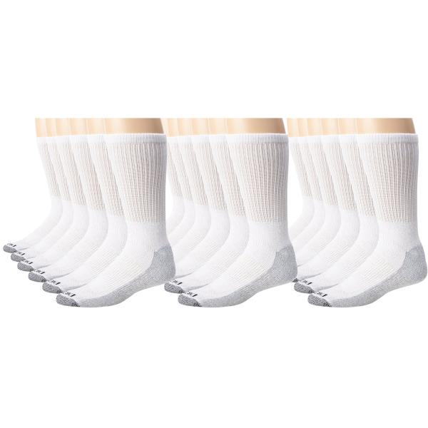 商品名: Dickiesメンズdri-tech快適クルーソックス、18ペア カラー: ホワイト Dickies Men's Dri-Tech Comfort Crew Socks - Big &amp; Tall, White, 18 Pa...