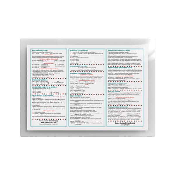 商品名: Bidding Mats for the Card Game Bridge - Set of 4 Placemats - Perfect for Beginners or a Bridge Party Baron Barclay ...