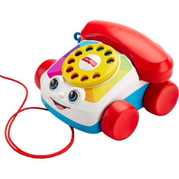 商品名: Fisher-Price Plappertelefon Fisher-Price Toddler Pull Toy Chatter Telephone Pretend Phone with Rotary Dial and Whee...
