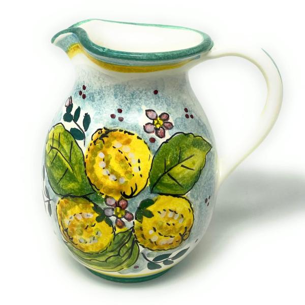 商品名:  CERAMICHE D'ARTE PARRINI - Italian Ceramic Art Pottery Pitcher Vino Vine gal 0,264 Hand Painted Decorated Fruit Ma...