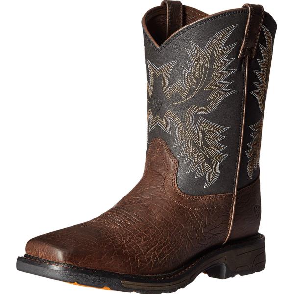 商品名: Kids' Workhog Wide Square Toe Western Cowboy Boot, Bruin Brown, 6 M US Big Kid Ariat WorkHog Wide Square Toe Boot B...