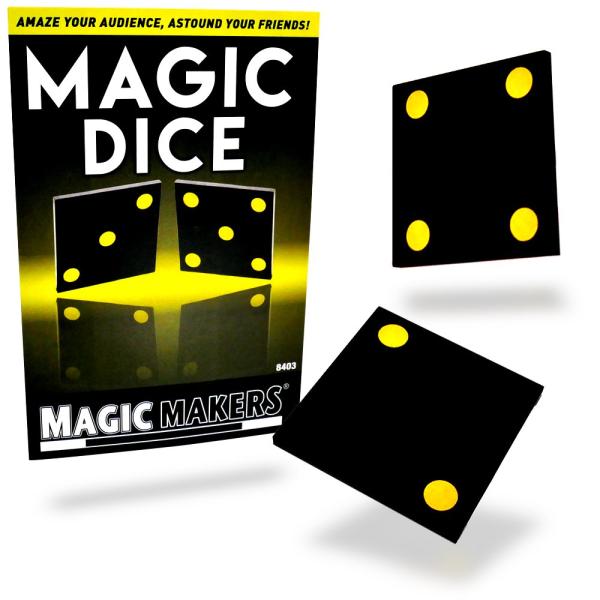 商品名: Magic Dice Trick - Magic Makers Magic Makers Magic Dice Trick - Brilliant Black Dice with Highly Visual Yellow Pips...