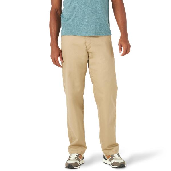 商品名: LEE Men's Total Freedom Stretch Relaxed Fit Flat Front Pant, Khaki, 32W x 34L Lee Men's Total Freedom Stretch Relax...