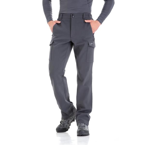 商品名: TRAILSIDE SUPPLY CO.メンズ フリース裏地断熱パンツ ソフトシェルパンツ 耐水 防風, ダークグレー (021), M(34"waist x 32"inseam) TRAILSIDE SUPPLY CO. Men...