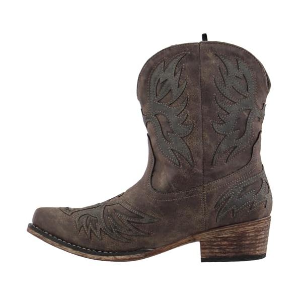 商品名: ROPER レディース アメリア スニップトゥ ウェスタンカウボーイブーツ アンクルローヒール 1-2インチ - ブラウン, ブラウン, 7 Roper Womens Amelia Boot, Brown, 7ブランド: Rope...