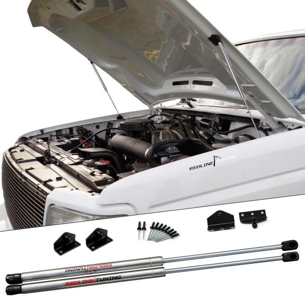 商品名:  Redline Tuning 21-11033-03 Hood QuickLIFT Elite System Compatible with Ford F150 F250 Bronco 1992-1997 (Stainless ...