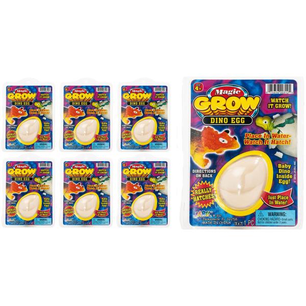 商品名: MAGIC GROW Hatching Dinosaur Egg (6 Packs) . 312-6 Magic Grow JA-RU Dino Egg Water Growing Toys (6 Dinosaur Eggs) H...