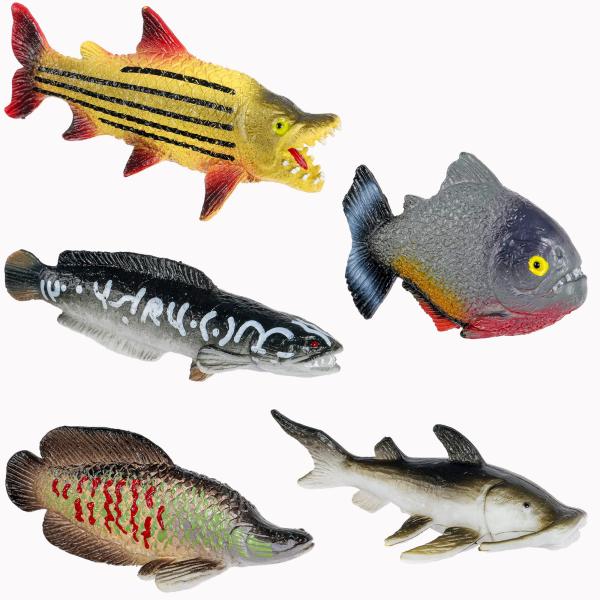 商品名:  River Monster Collection Toy Fish Set | Piranha Toy | Fish Cake Topper | Fish Figurines | Toy Catfish | Toy Arapai...