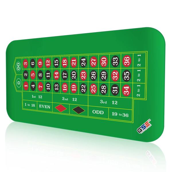 商品名: GSE 70インチ x 35インチ ポータブル プロフェッショナル カジノルーレット 卓上レイアウトマット キャリーバッグ付き 滑り止めラバー ルーレットレイアウト テーブルトップカバー 家族/友人 パーティー カジノナイト用 G...