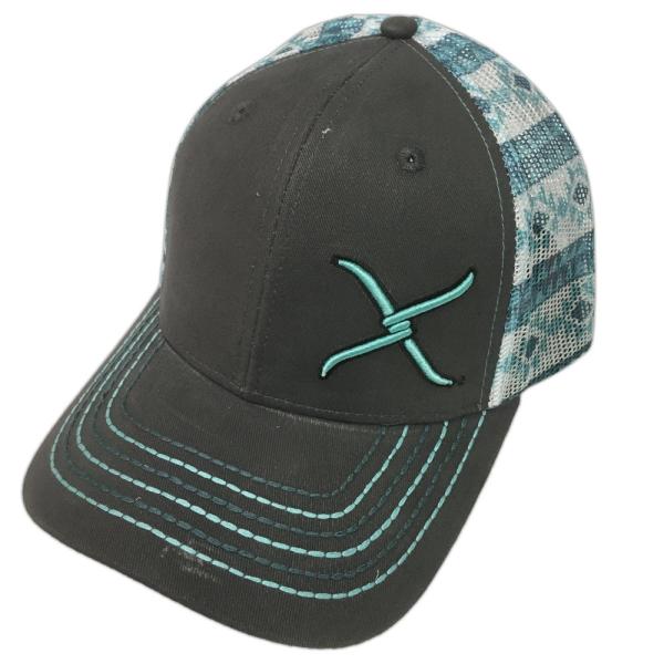 商品名: Twisted X HAT メンズ カラー: グレー Twisted X 6-Panel Adjustable Cap, Snapback, OSFA, Grey/Southwestern Print, One Size Fits...