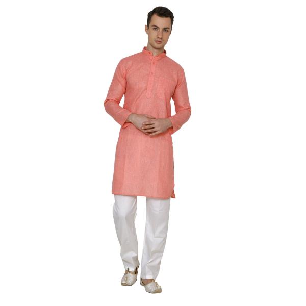 商品名: Royal Kurta Men's Cotton Linen Kurta Pyjama 38 Orange Royal Kurta Men's Cotton Linen Kurta Pyjama 38 Orangeブランド: Ro...