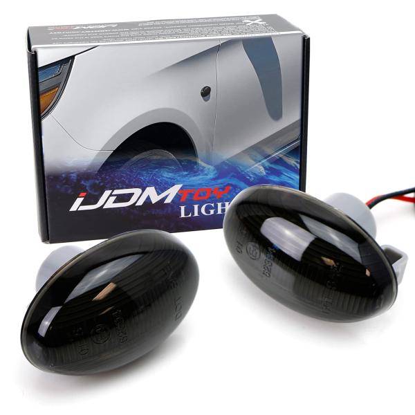 商品名: iJDMTOY スモークレンズ アンバー フルLED フロントサイドマーカーライトキット 2003年以降のメルセデスベンツ Metris Vito Viano Citan Vクラス 助手席用バンに対応 12-SMD LED搭載 O...