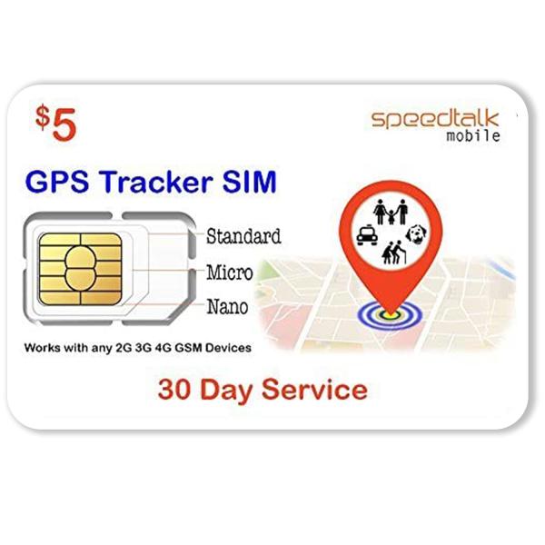 商品名: GPSトラッカー用GSM SIMカード - ペットキッドシニアビークルトラッキングデバイス - 30日サービスに米国カナダ、メキシコのローミング SpeedTalk Mobile $5 Preloaded GSM SIM Card...