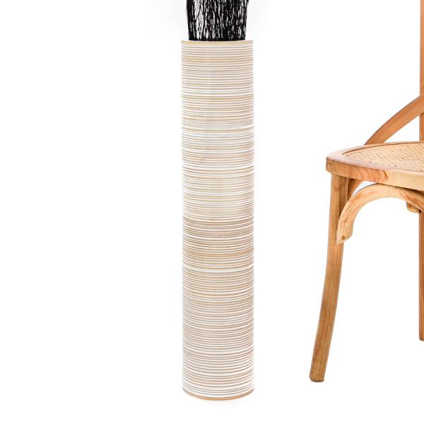 商品名:  Leewadee Large White Wash Home Decor Floor Vase ? Wooden 28 inches Tall Farmhouse Decor Flower Holder for Fake Pla...