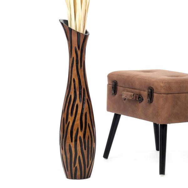 商品名:  Leewadee Large Floor Vase ? Handmade Flower Holder Made of Wood, Sophisticated Vessel for Decorative Branches and ...