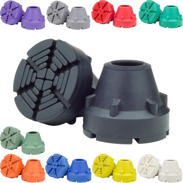 商品名: SureTip ブラック松葉杖先端 (2本組) ? 1サイズ 3/4インチ 7/8インチのすべてに対応 - エクストリームグリップ 高耐久 ユニバーサルサイズ 松葉杖シャフト 長持ち 高性能ラバー 滑り止め SureTip Bla...