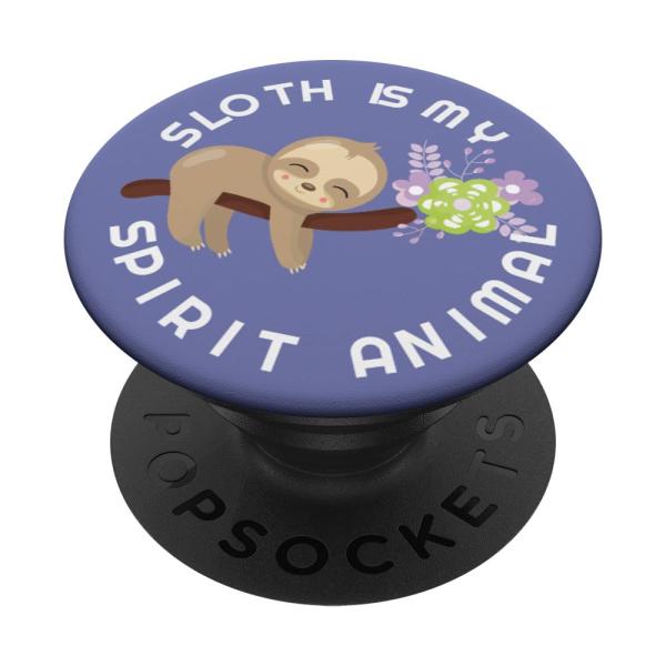 商品名:  Sloth is my spirit animal cell phone grip holder sloth lover PopSockets Standard PopGripブランド: Sloths cell phone gr...