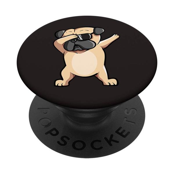商品名:  Cool Pug Dog Dabbing With Sunglasses PopSockets PopGrip: Swappable Grip for Phones &amp; Tabletsブランド: Awesome Pug ...