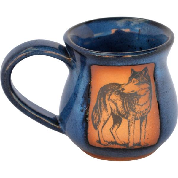 商品名: Standing Wolf Small 10 oz Mug in RealブルーGlaze ALWAYS AZUL POTTERY Standing Wolf Small 10 Oz Mug in Real Blue Glaze ...