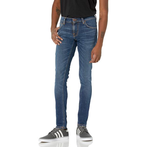 商品名: Nudie Jeans メンズ タイト テリー ミッド ブルー オレンジ US サイズ: 25W x 34L カラー: ブルー Nudie Jeans Men's Tight Terry Mid Blue Orange, 25/3...
