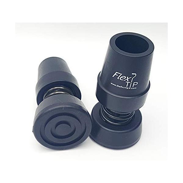 商品名:  FlexTIP (Crutch-Round) - Set of 2, Universal Attachment for 7/8” OD Crutches (Tip ID = 7/8") Anti-Shock, Bending f...