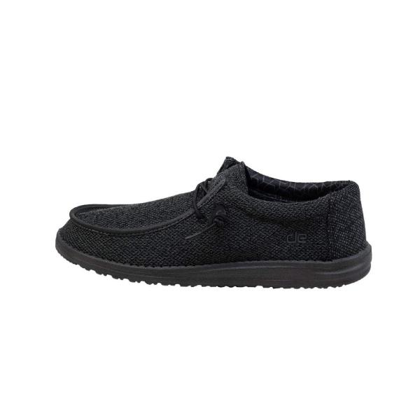 商品名: Heydude Wally Sox - Casual Men's Shoes - Color Micro Total Black - Lightweight Comfort - Ergonomic Memory Foam Inso...