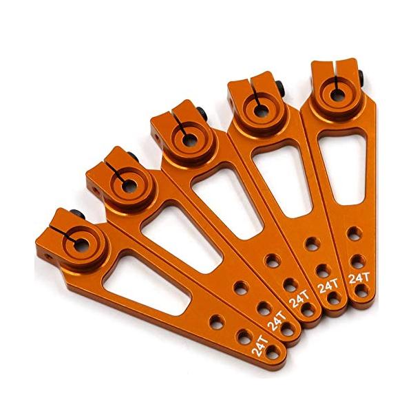 商品名: hobbysoul 5個 24T CNC アルミニウム合金サーボホーンアーム 56mm ロングHitec用 hobbysoul 5pcs 24T CNC Alum Alloy Servo Horn Arm 56mm Long fo...