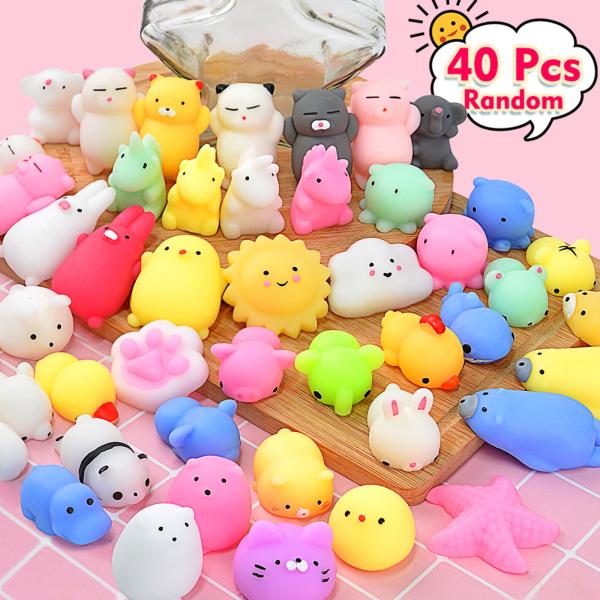 商品名: スクイーズ 40個 ランダム アニマル OCATO Squishies 40pcs Mochi Squishy Toys Party Favors for Kids Mini Squishy Kawaii Fidget Toys ...
