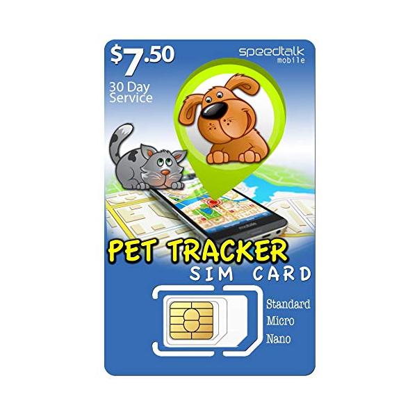 商品名: SpeedTalk Mobile $7.50 PET トラッカー SIMカード | 3イン1 - GSM 4G LTE | 犬/キャットトラッキングおよびアクティビティデバイス用 SpeedTalk Mobile $7.50 Pe...
