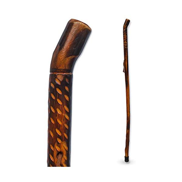 商品名:  RMS Natural Wood Walking Stick - 48 Inch Handcrafted Wooden Hiking Stick - Assisting Men or Women with Disability ...